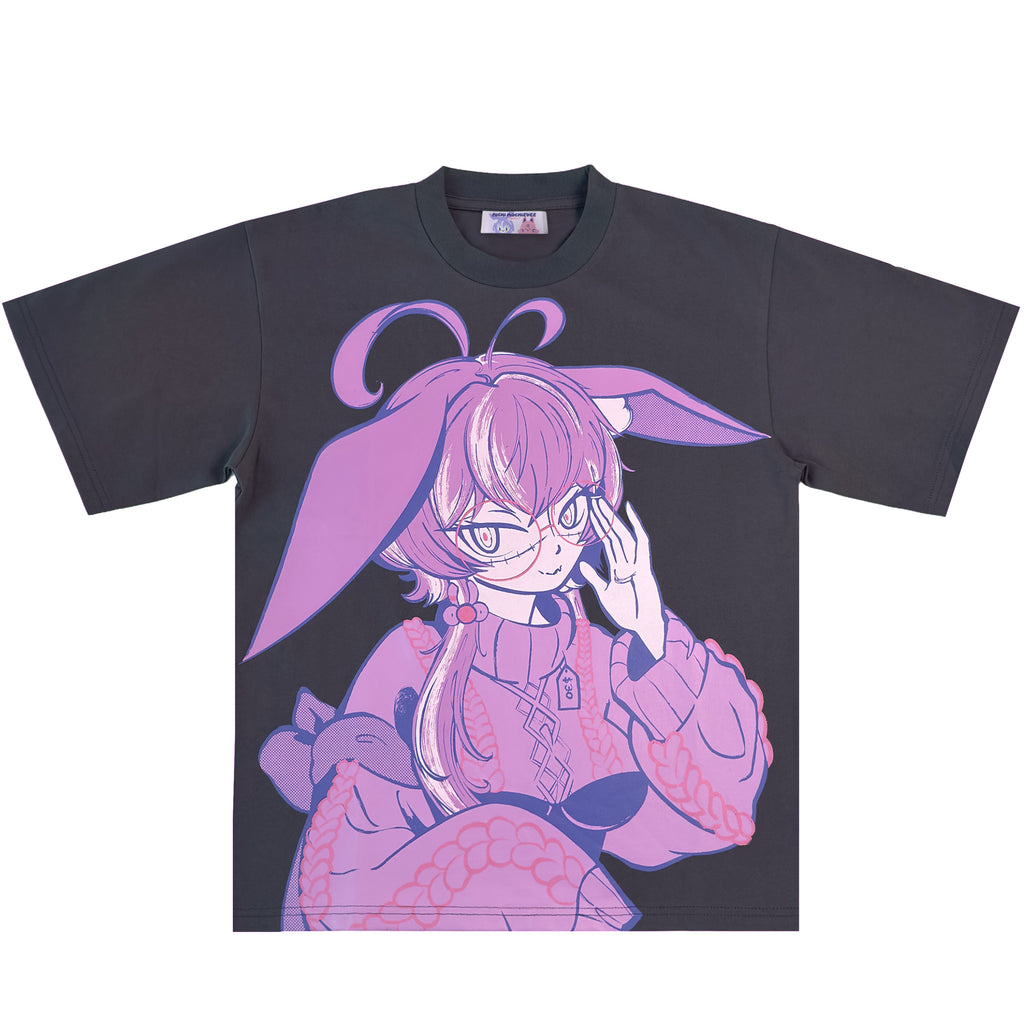 Michi Portrait T-Shirt Charcoal – Apari